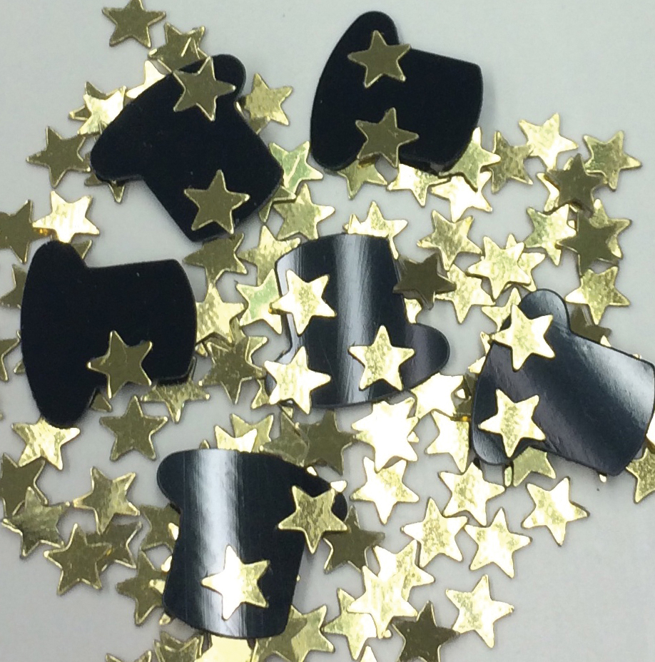 Gold and Black Metallic Confetti – Party King USA